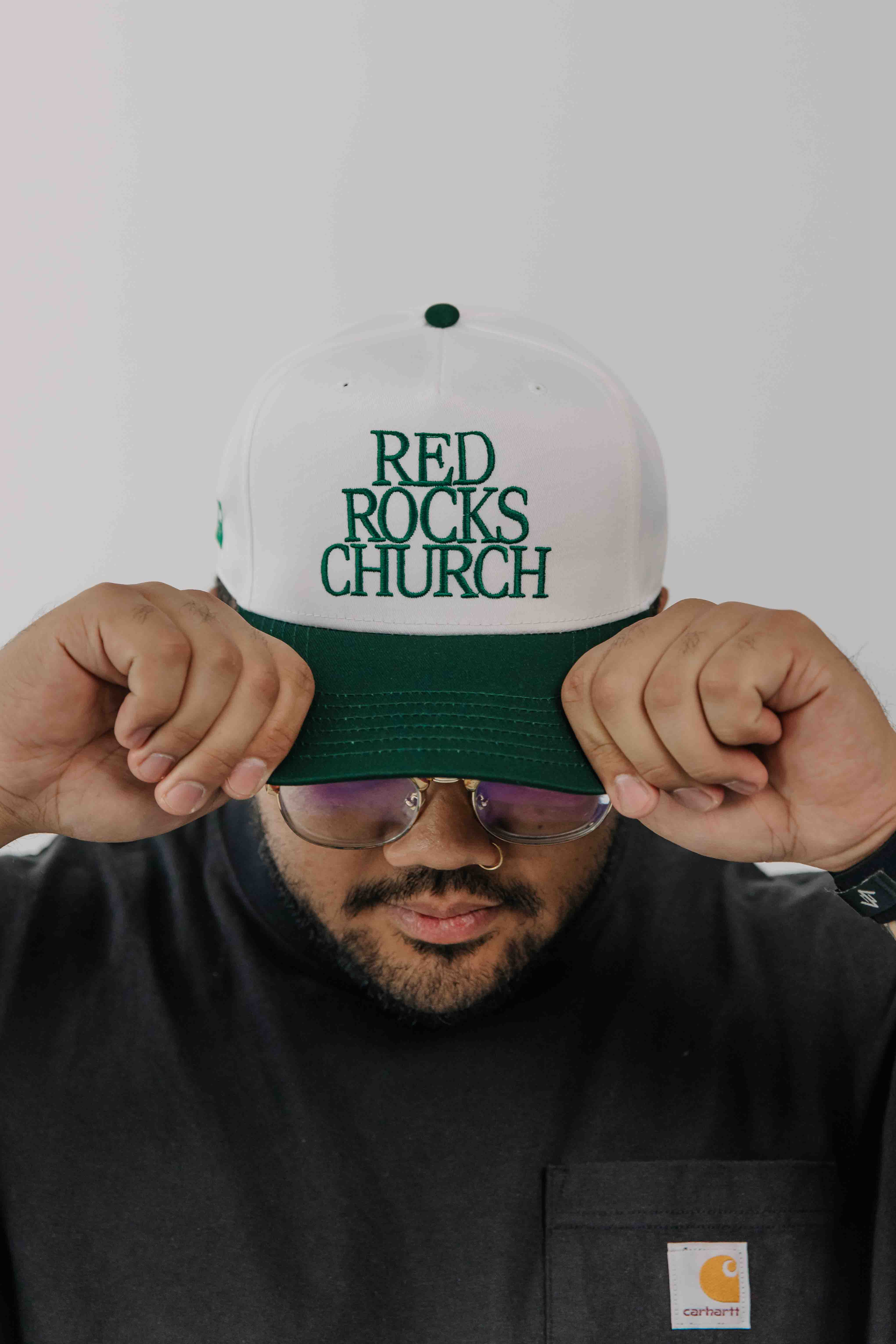 RRC Signature Hat (White/Green) – Red Rocks Church Store